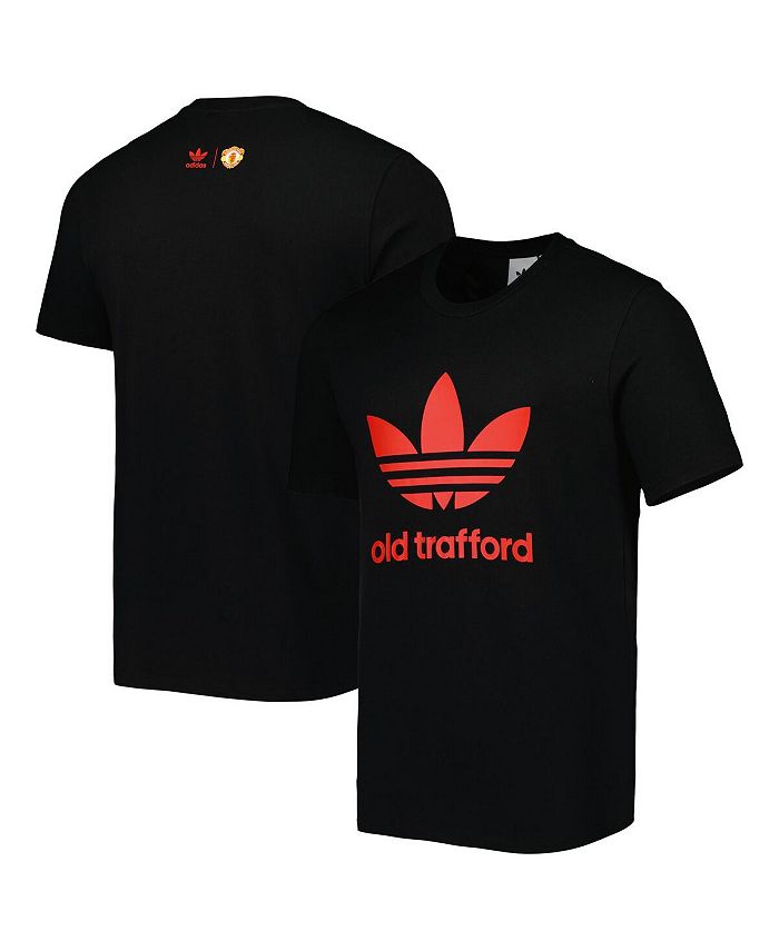 adidas Men's Black Manchester United Old Trafford Trefoil T-shirt - Macy's