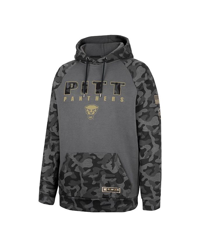Colosseum Men's Charcoal Pitt Panthers OHT Military-Inspired Appreciation Camo Stack Raglan ...