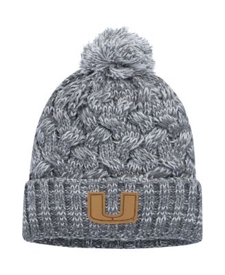 Top of the World Women's Heather Gray Miami Hurricanes Arctic Cuffed ...