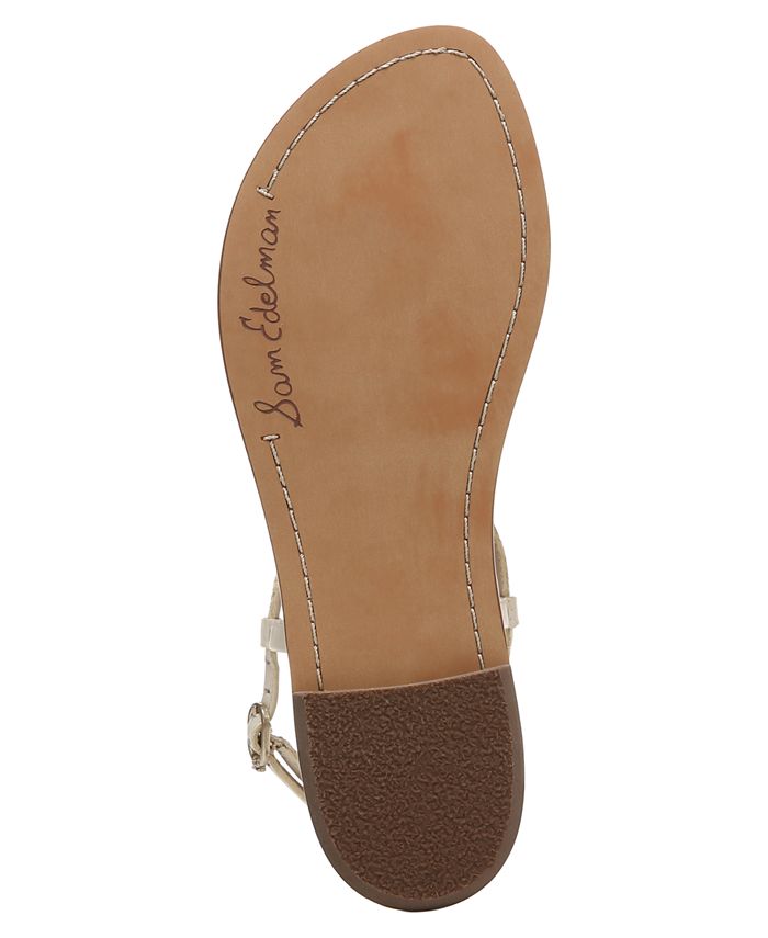Sam Edelman Women's Gigi Retro T-Strap Flat Sandals - Macy's