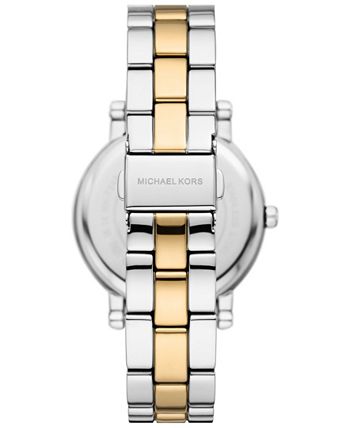 Michael Kors Women's Corey Three-Hand Two-Tone Alloy Watch 38mm - Macy's