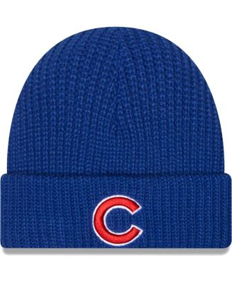 Men's New Era Royal Chicago Cubs Logo Cuffed Knit Hat - Macy's