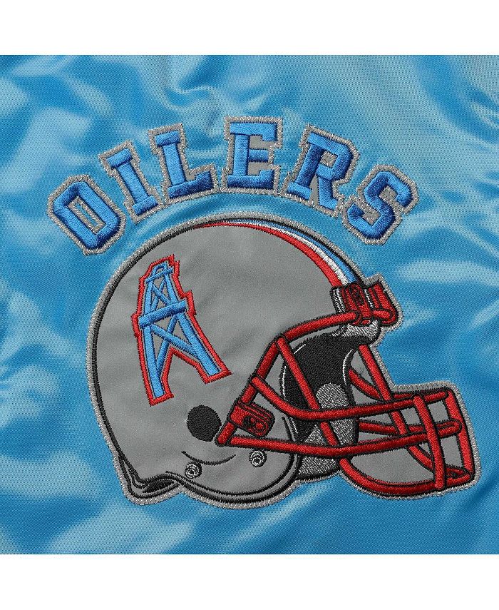 Starter Men's Light Blue and Red Houston Oilers Locker Room Throwback ...