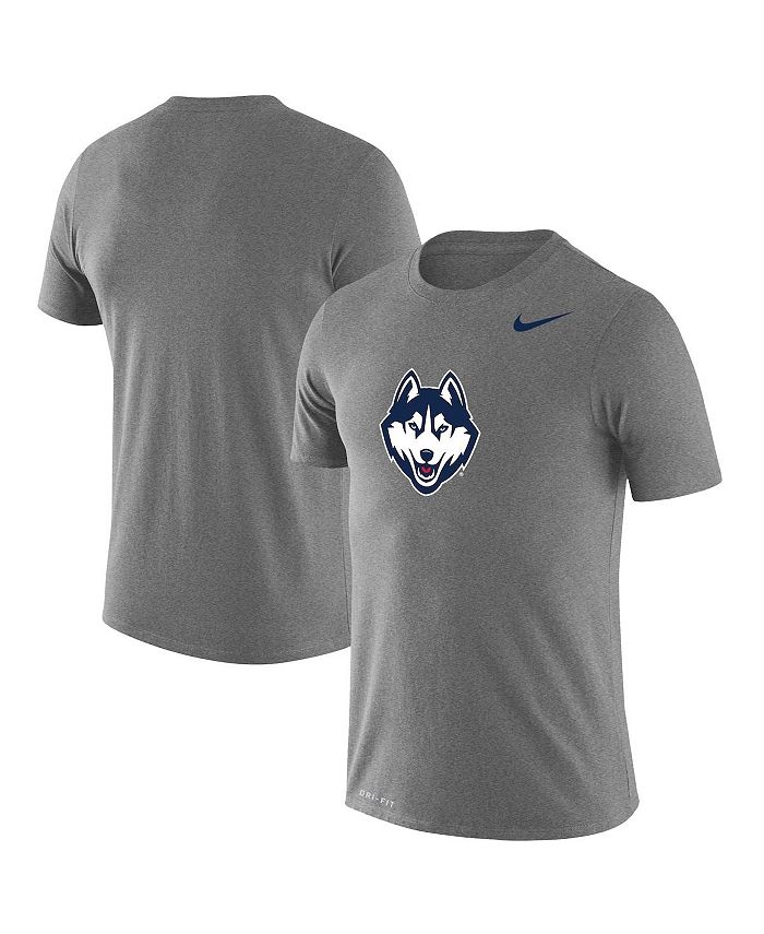 Nike Men's Heathered Gray UConn Huskies School Logo Legend Performance T-shirt - Macy's