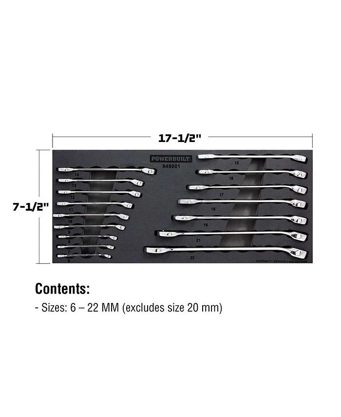 Powerbuilt 16 Piece Pro Tech Metric Combination Wrench Set - Macy's