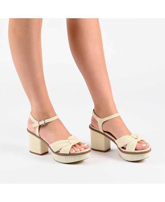 Journee Collection Women's Garner Platform Sandals - Macy's