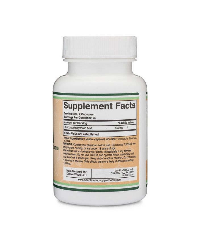 Double Wood Supplements TUDCA - 60 capsules, 500 mg servings - Macy's