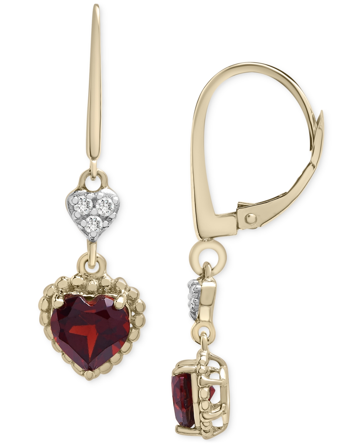Click here for Garnet (1 ct. t.w.) & Diamond Accent Double Heart... prices