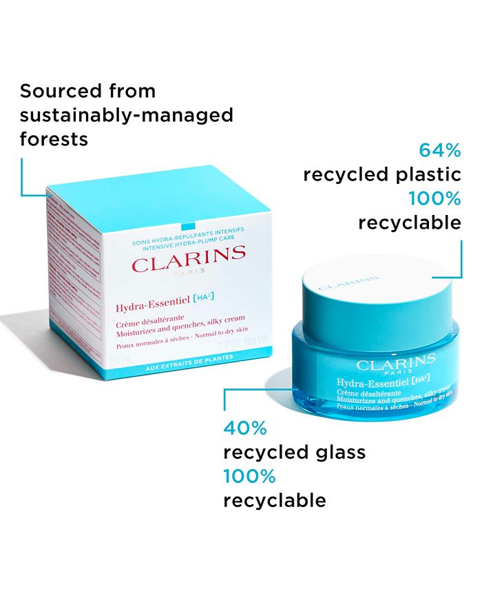 Clarins Hydra-Essentiel Silky Moisturizer with Double Hyaluronic Acid ...