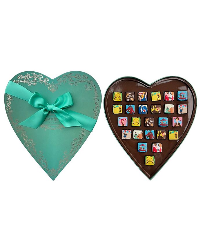 MarieBelle New York Chocolate Ganache Large Heart, 25 Piece - Macy's