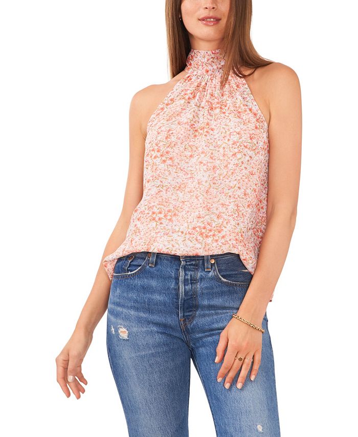 1.STATE Women's Sleeveless Halter Neck Tie Back Top - Macy's