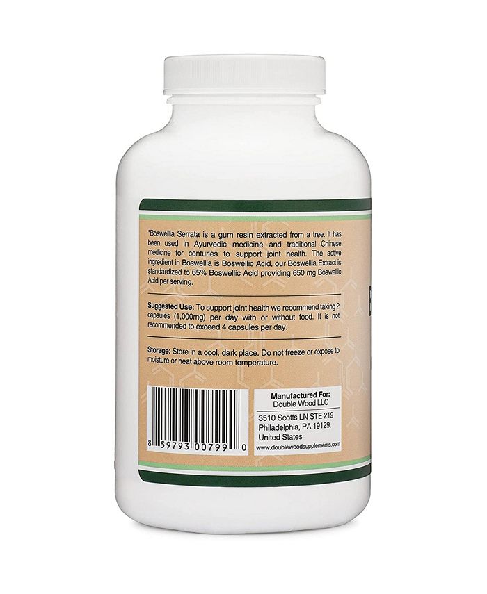 Double Wood Supplements Boswellia Extract - 240 capsules, 1000 mg ...