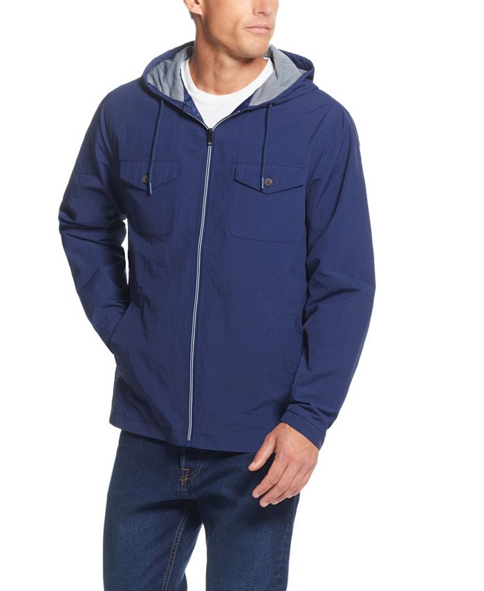 Weatherproof Vintage Men's Zip Front Hooded Nylon Jacket - Macy's