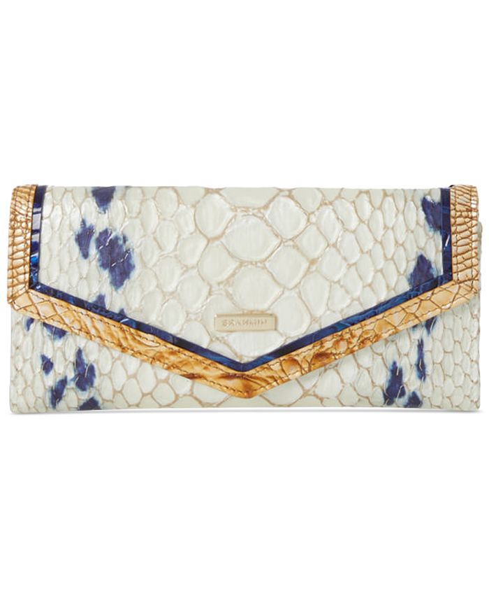 Brahmin Veronica Shell White Freshwater Leather Wallet - Macy's