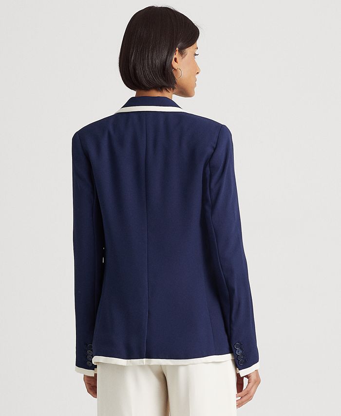 Lauren Ralph Lauren Women's Two-Tone Georgette Blazer - Macy's