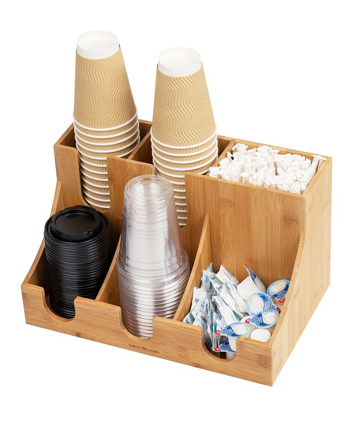 Mind Reader Bali Collection, 6-Compartment Cup, Lid and Condiment ...