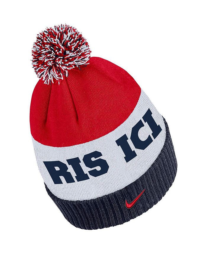 Nike Men's Navy, Red Paris Saint-Germain Classic Stripe Cuffed Knit Hat ...