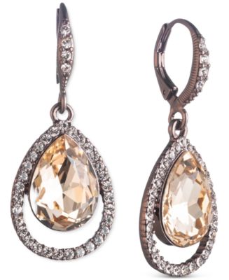 Givenchy Pavé & Pear-Shape Crystal Drop Earrings - Macy's