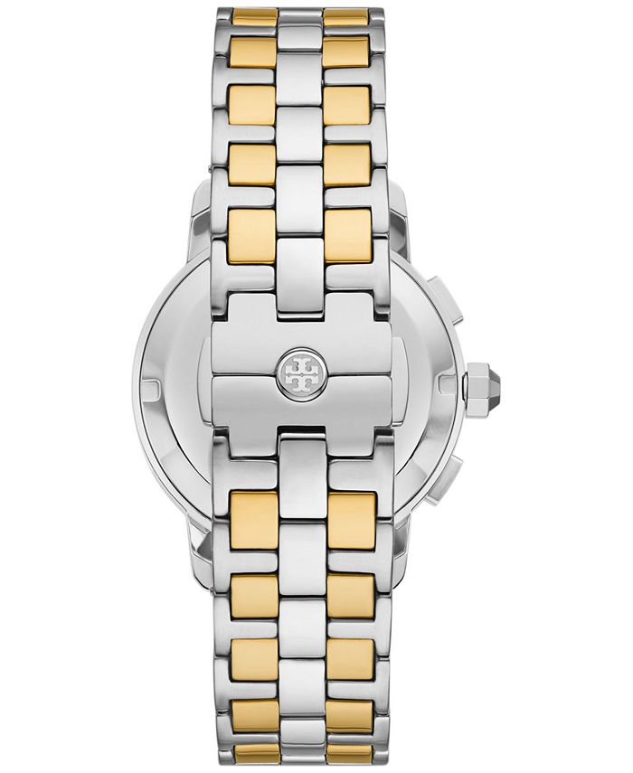 Tory Burch Women's Chronograph Two-Tone Stainless Steel Bracelet Watch ...