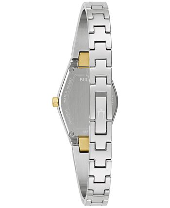 Bulova Women's Modern Gemini Diamond Accent Stainless Steel Bangle ...