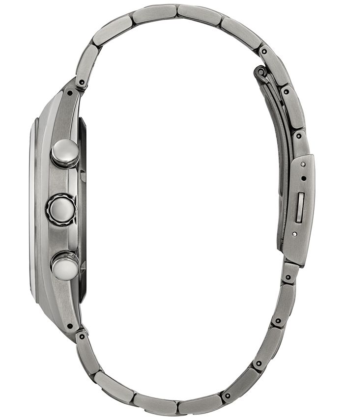Citizen Eco-Drive Men's Chronograph Weekender Silver-Tone Titanium ...