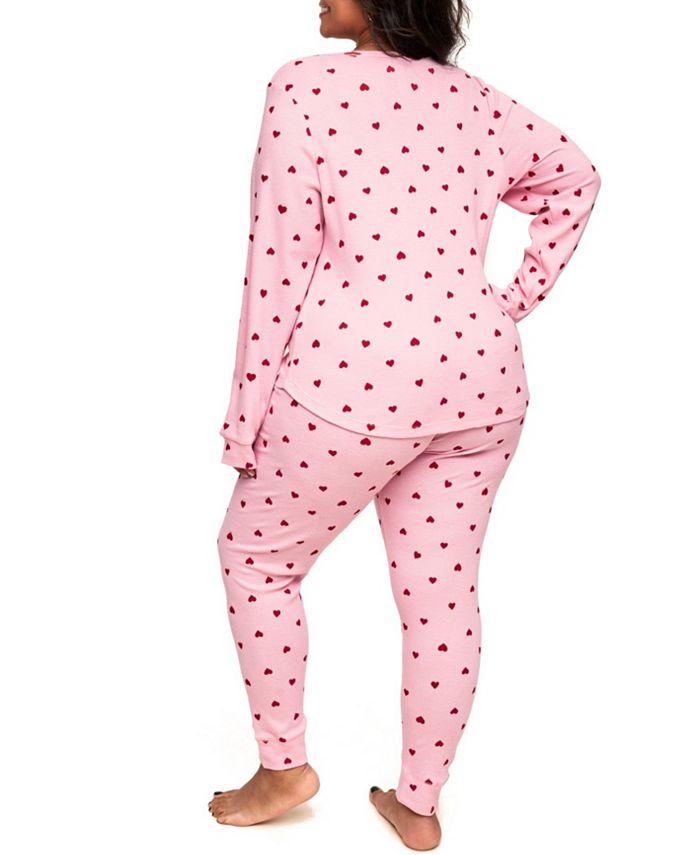 Adore Me Plus Size Muriel Pajama Long-Sleeve Top & Legging Pajama Set ...