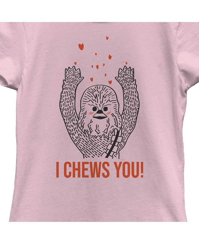 Disney Lucasfilm Girl's Star Wars Chewbacca I Chews You Child T-Shirt ...