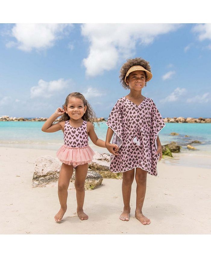 Snapper Rock Toddler, Child Girls Wild Love Batwing Cover Up - Macy's