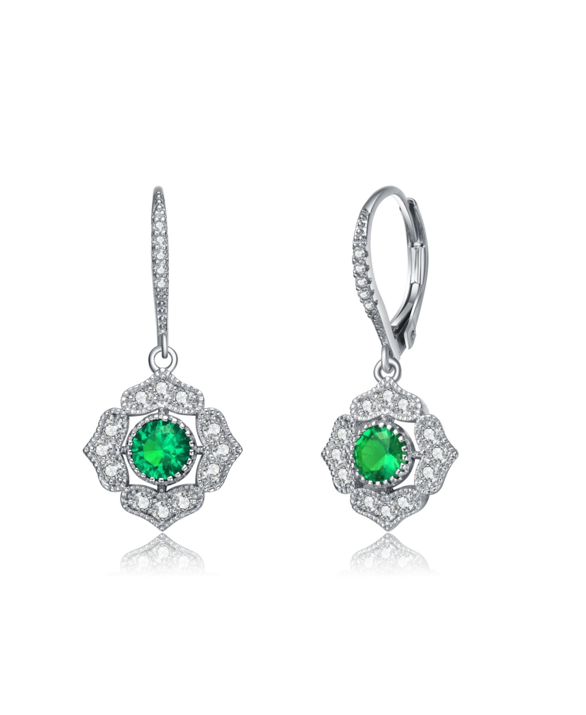 Click here for Sterling Silver White Gold Plated Round Cubic Zirc... prices
