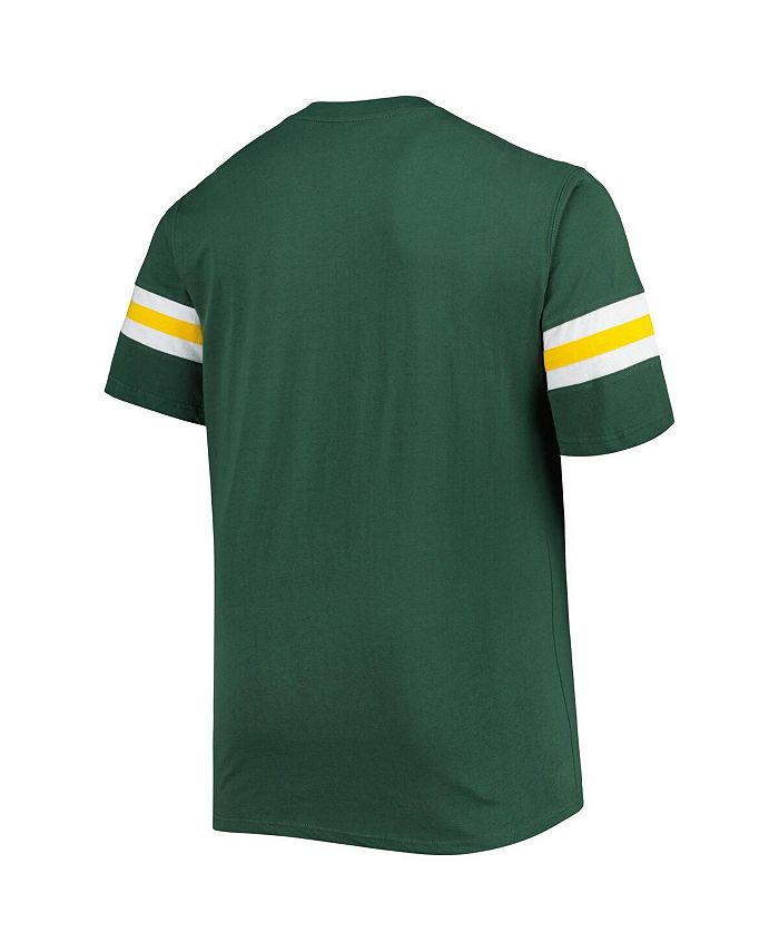 Profile Men's Green Green Bay Packers Big and Tall Arm Stripe T-shirt ...