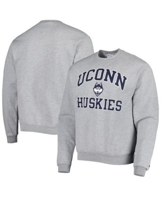 Men's Champion Heather Gray UConn Huskies High Motor Pullover ...