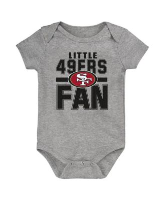 Newborn and Infant Boys and Girls Heathered Gray San Francisco 49ers ...