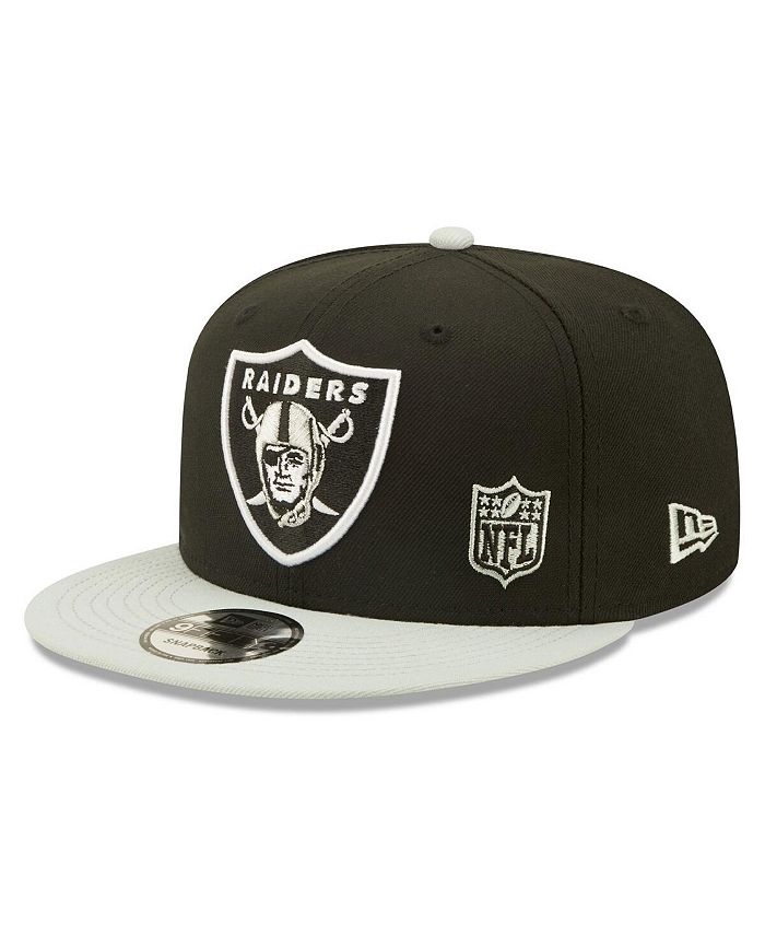 New Era Men's Black, Silver Las Vegas Raiders Flawless 9FIFTY Snapback ...