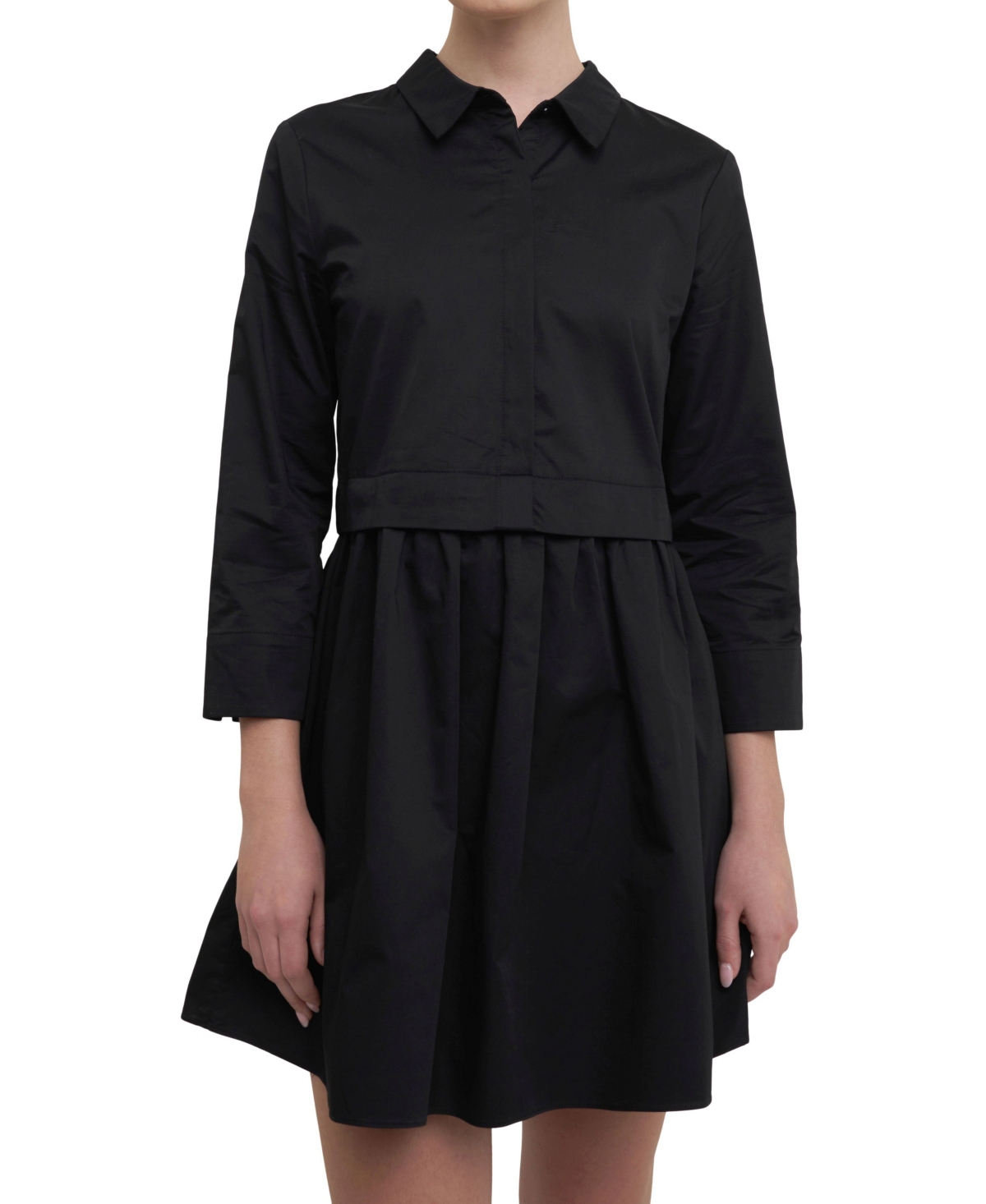 Click here for English Factory Womens Shirt Mini Dress - Black prices