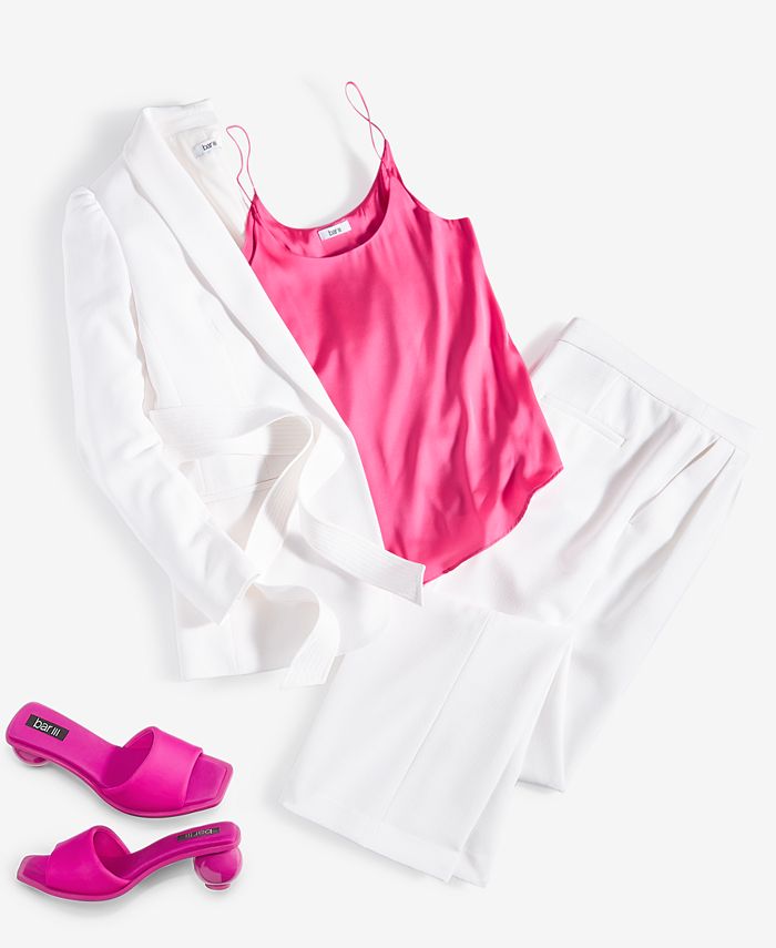 Bar III Women's Textured Jacket, Camisole & Pants, Created for Macy's ...