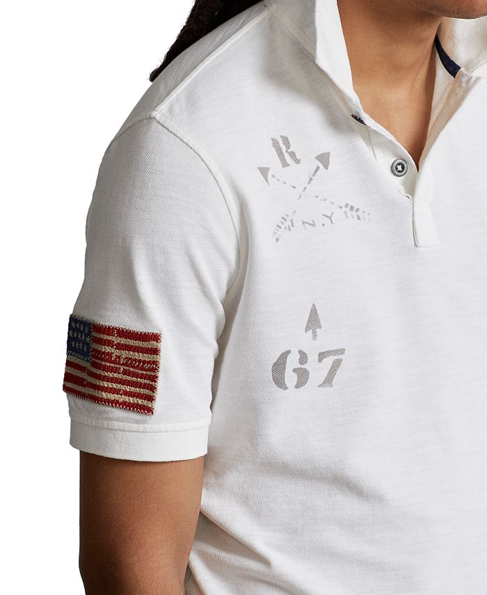 Polo Ralph Lauren Men's Classic-Fit Graphic Mesh Polo Shirt - Macy's
