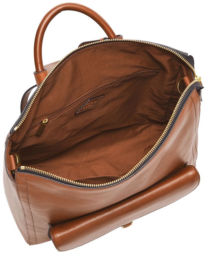 Fossil Parker Leather Backpack Bag - Macy's