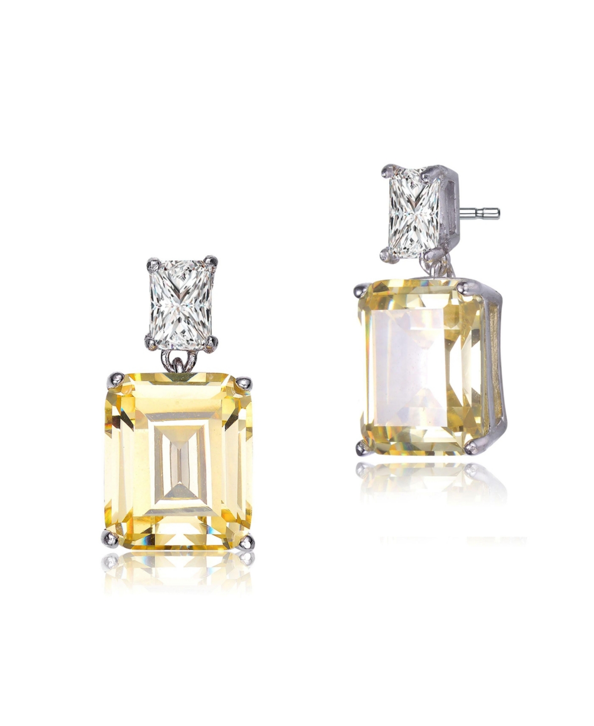 Click here for Sterling Silver White Gold Plated Clear and Colore... prices