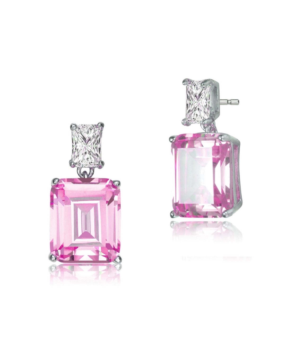 Click here for Sterling Silver White Gold Plated Clear and Colore... prices