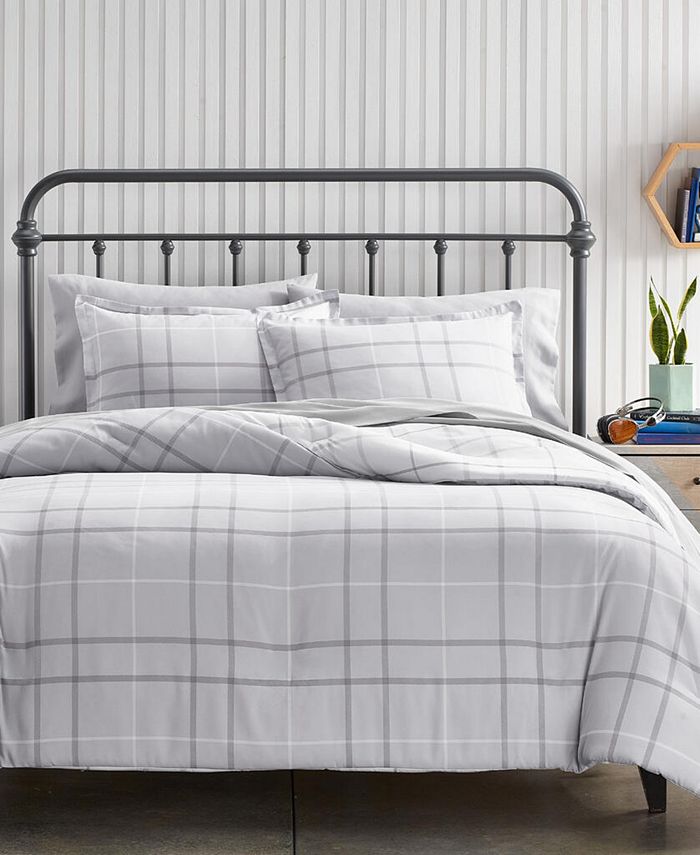 Home Design Two-Tone Grid 3-Pc. Comforter Set, King, Created for Macy's ...