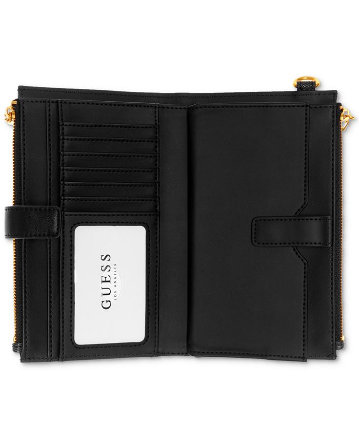 GUESS Laurel Double Zip Debossed Peony Monogram Organizer - Macy's