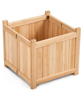 Square Wood Flower Planter Box Raised Vegetable Patio - Macy's