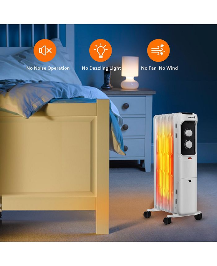 Costway 1500W Oil Filled Heater Portable Radiator Space Heater - Macy's