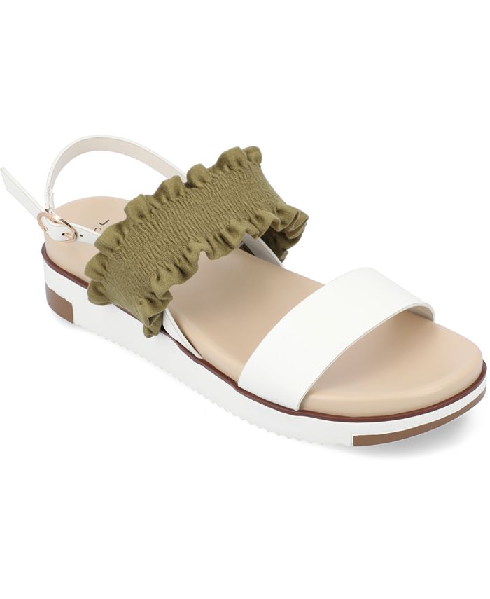 Journee Collection Women's Riya Contrast Sandals - Macy's