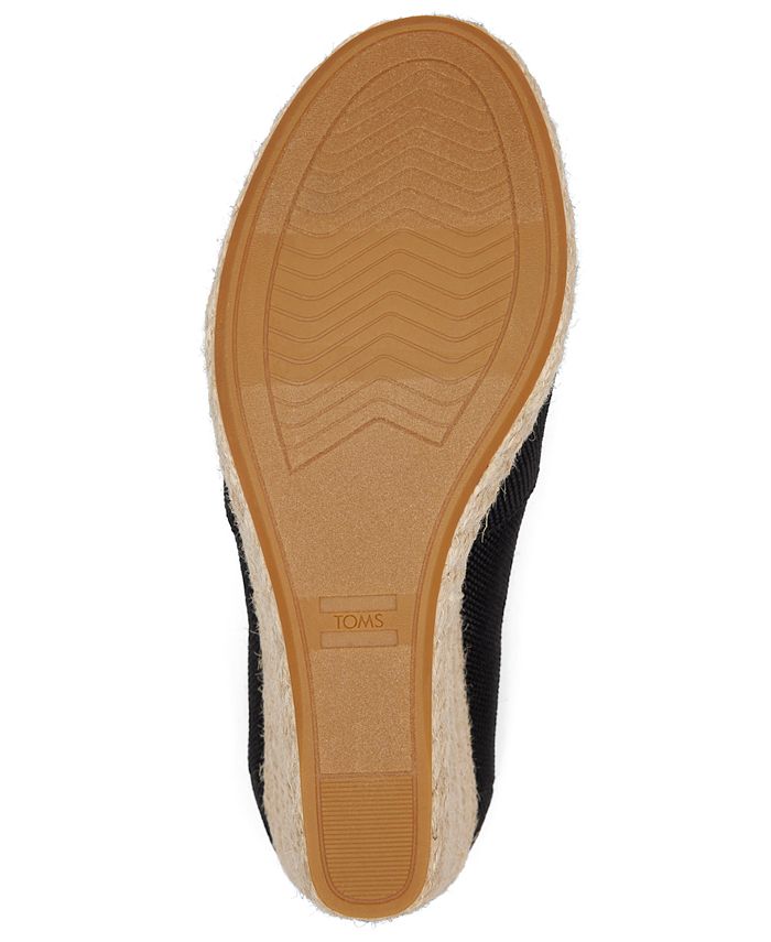 TOMS Women's Michelle Peep-Toe Espadrille Wedges - Macy's