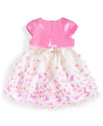 Purple Rose Baby Girls Satin Bodice Butterfly Appliques Dress - Macy's