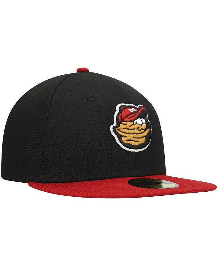 New Era Men's Black Modesto Nuts Authentic Collection Team Home 59FIFTY ...