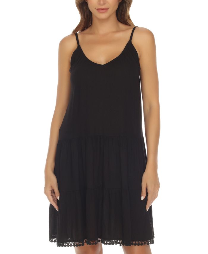 Raviya Women's Tiered Sleeveless Cover-Up Dress - Macy's
