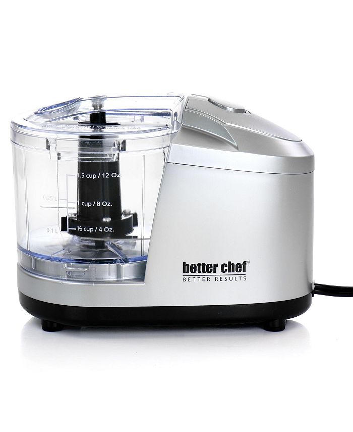 Better Chef 1.5 Cup Safety Lock Compact Chopper in Silver - Macy's