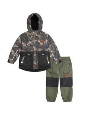 Boy Printed Two Piece Spring Rain Set Khaki Dinosaurs - Child - Macy's
